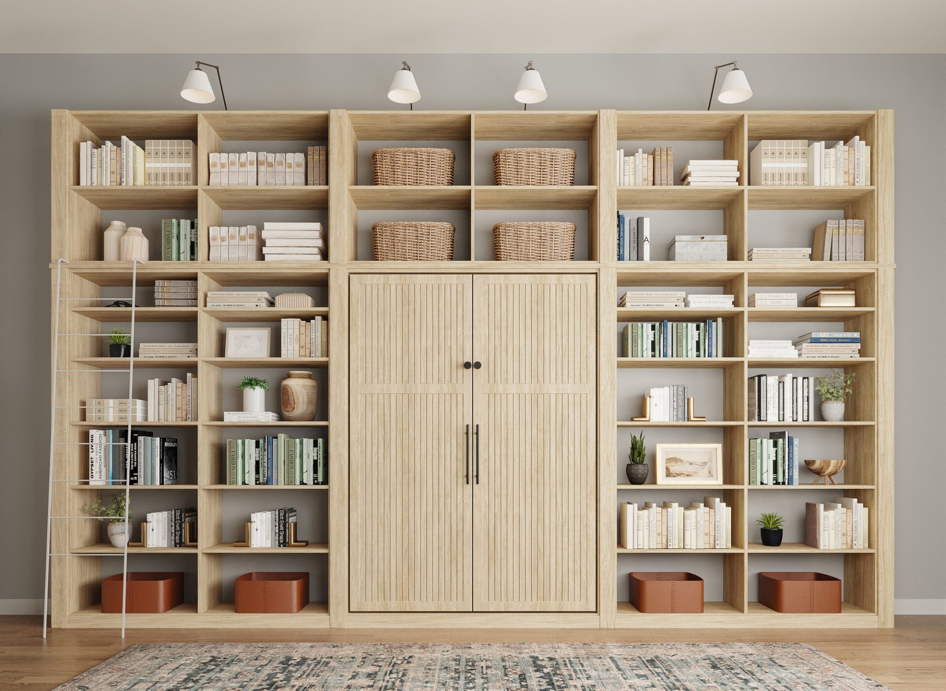 Murphy Bed & Built-In Library | Inspired Closets