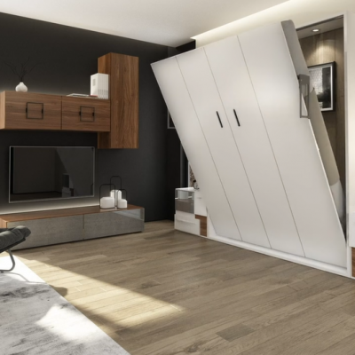 Murphy Bed & Built-In Library | Inspired Closets