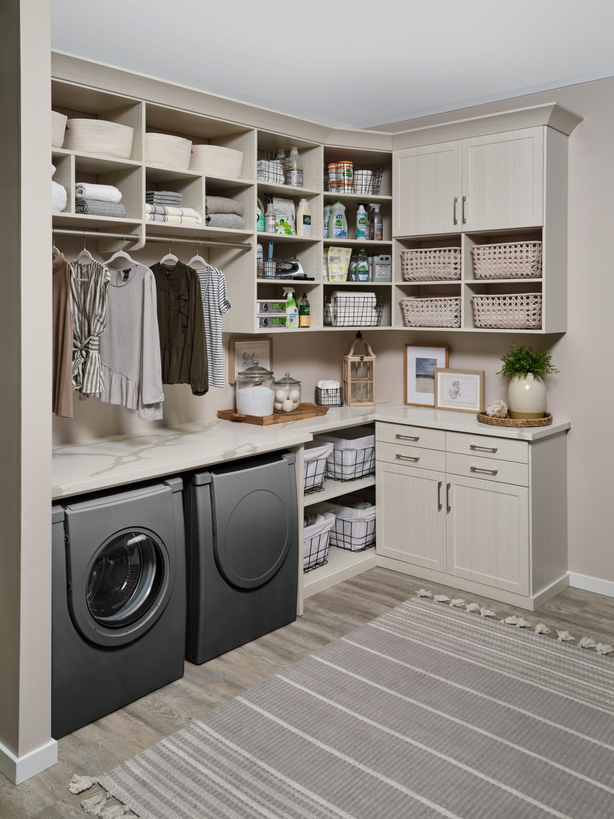 Laundry Room Design in Morning Mist | Inspired Closets