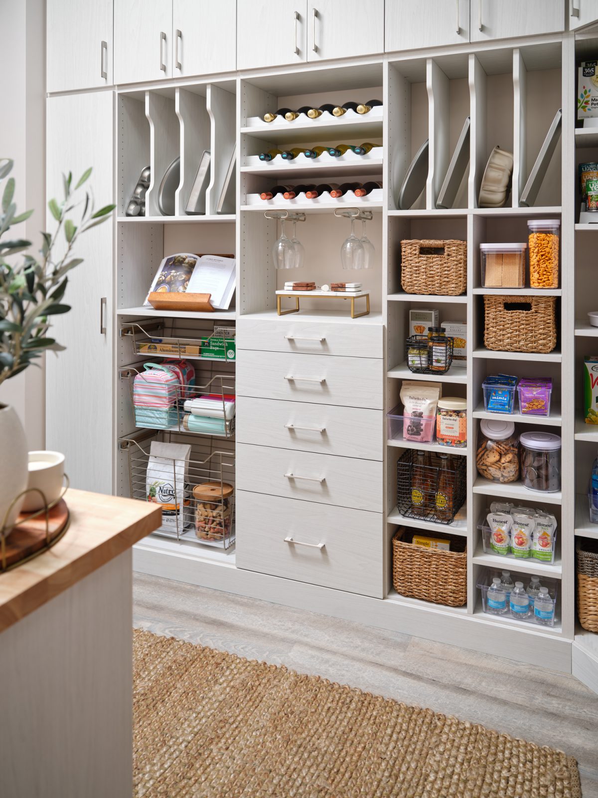 Custom Pantry Design in Color Houghton | Inspired Closets Miami