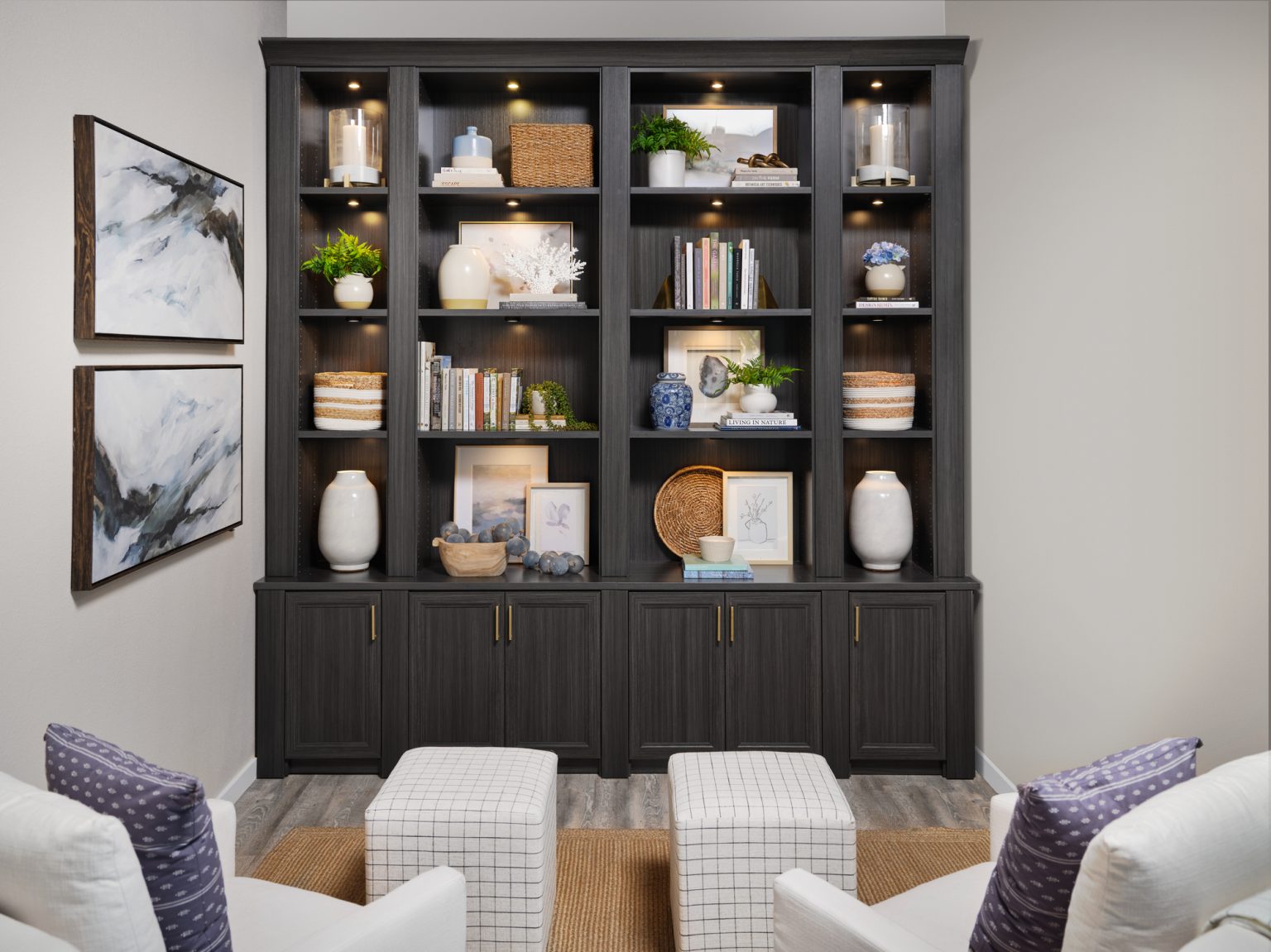 Custom Library in the Color Ore | Inspired Closet Miami