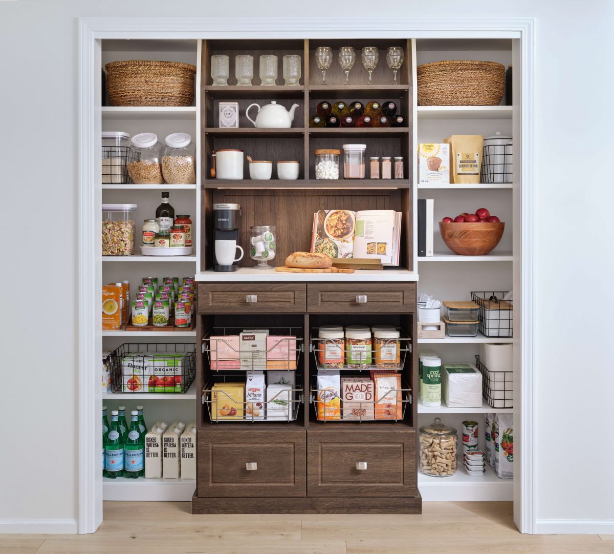 Brown Reach-In Pantry | Inspired Closets Miami Idea Gallery