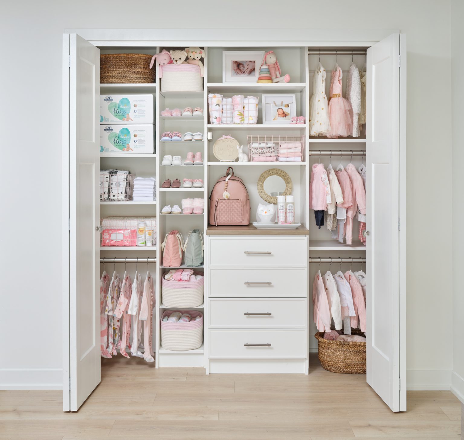 Girls Reach-In White Closets | Inspired Closets - Custom Closets in ...